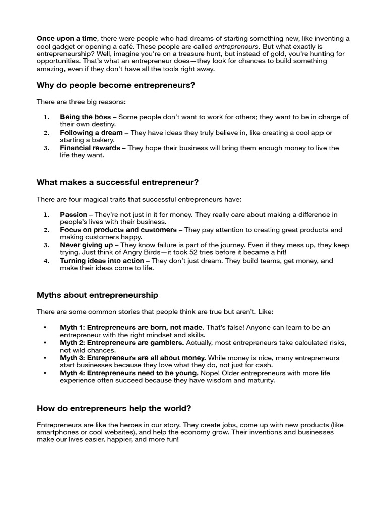 Story Time | PDF | Entrepreneurship | Creativity