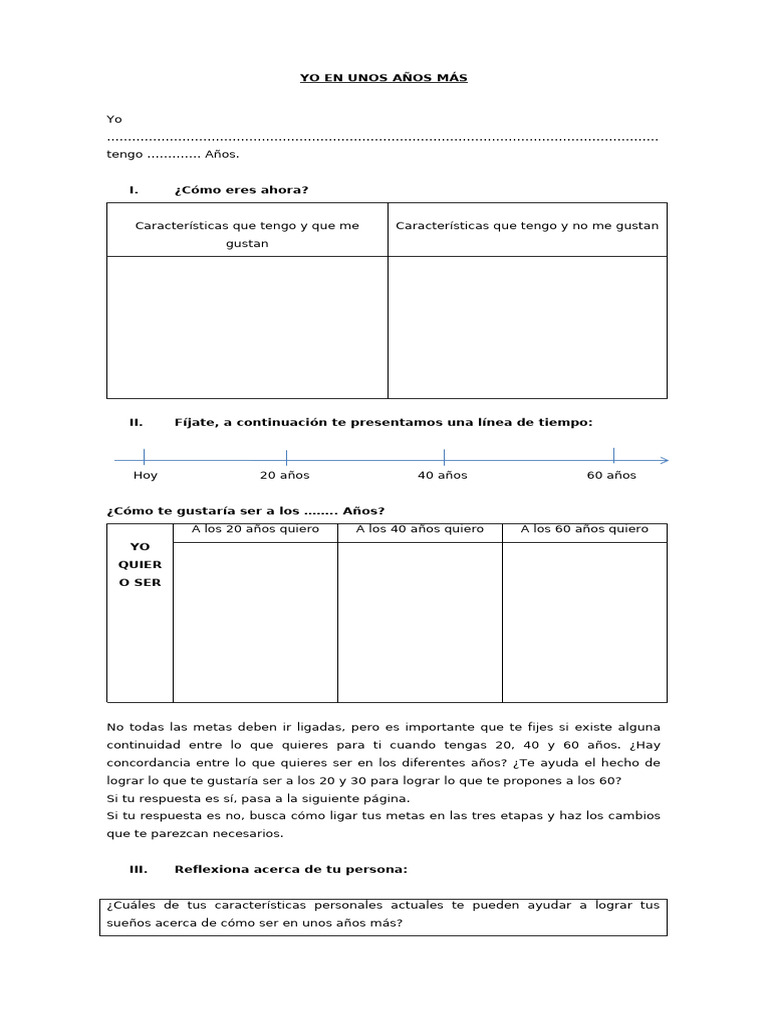 Actividades Taller Construyendo Mi Futuro | PDF