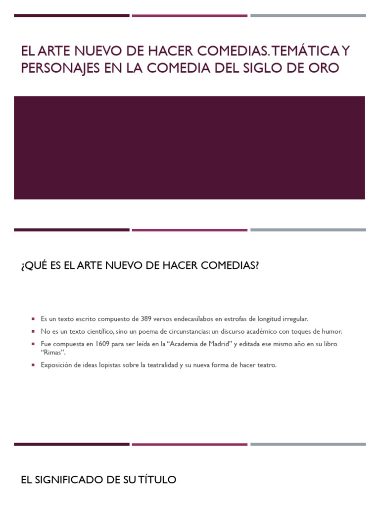 Tema-6-El-arte-nuevo-de-hacer-comedias | PDF | Comedia | Teatro