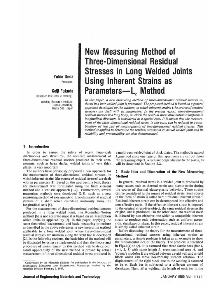 [Paper][1989] New Measuring Method of Three-Dimensional Residual Stresses in Long Welded Joints ...