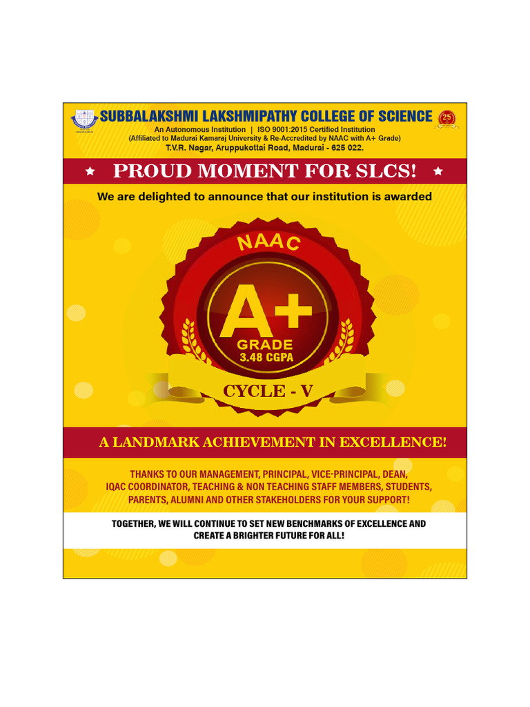 Naac A+ Advt 16x20 | PDF