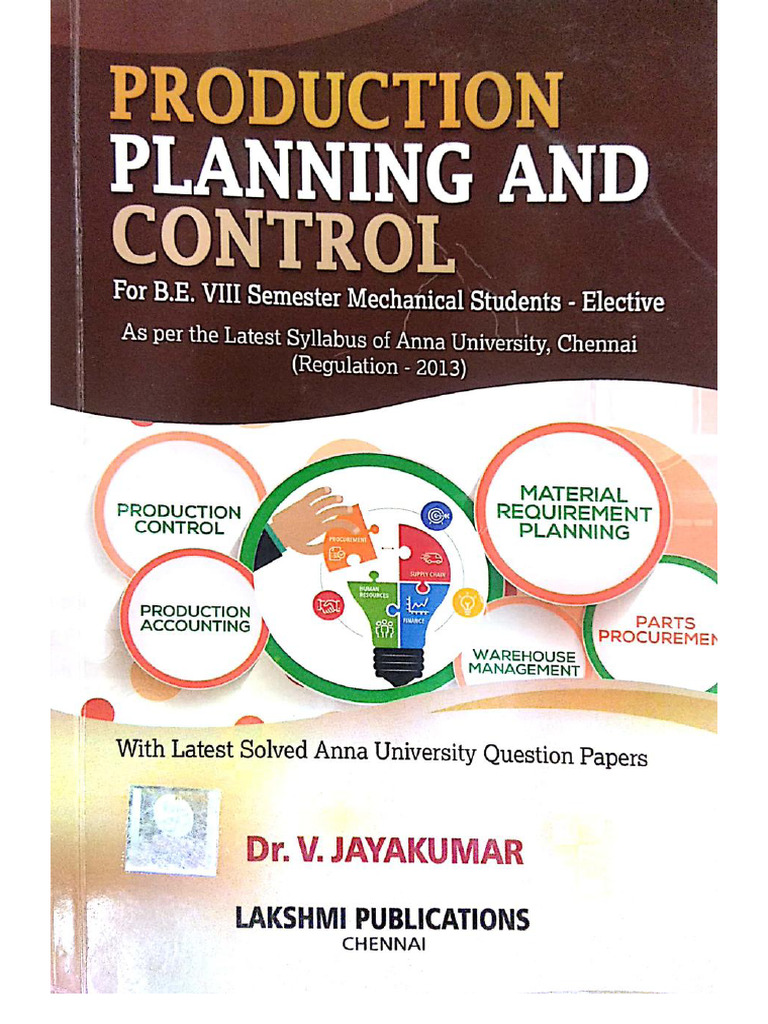 Toaz - Info Production Planning and Control by Jayakumar PR | PDF