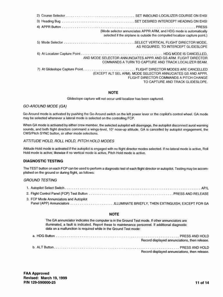 Autopilot Ground Testing B1900D | PDF
