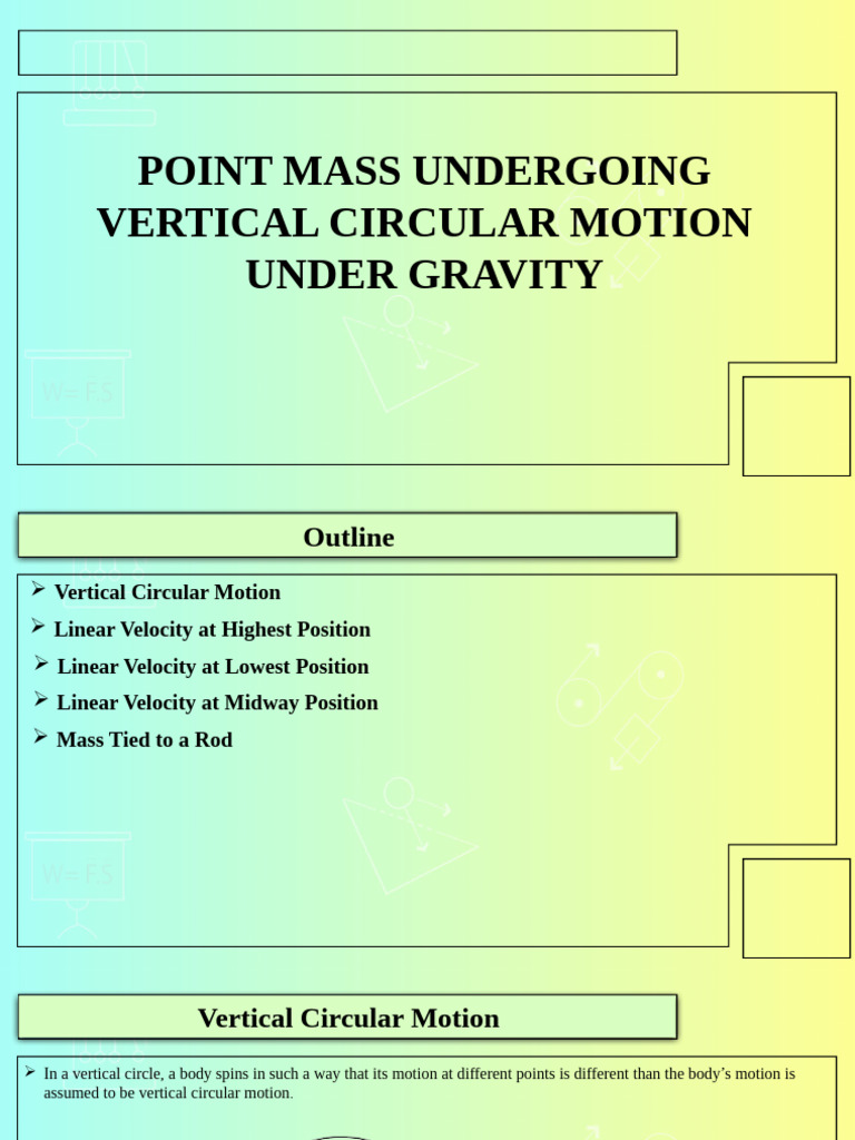 Demo - Phy - Point Mass Undergoing Vertical Circular Motion Under Gravity - Niraj - 2... | PDF ...