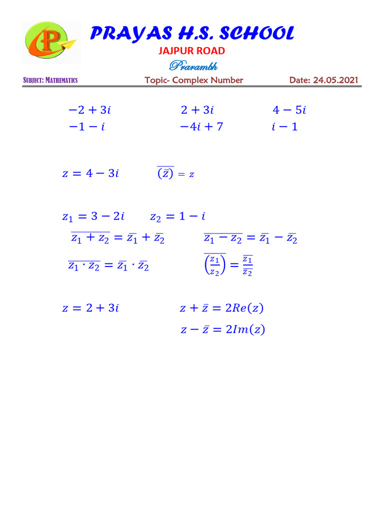 Math-2-Complex Number - 4 - Assginment | PDF