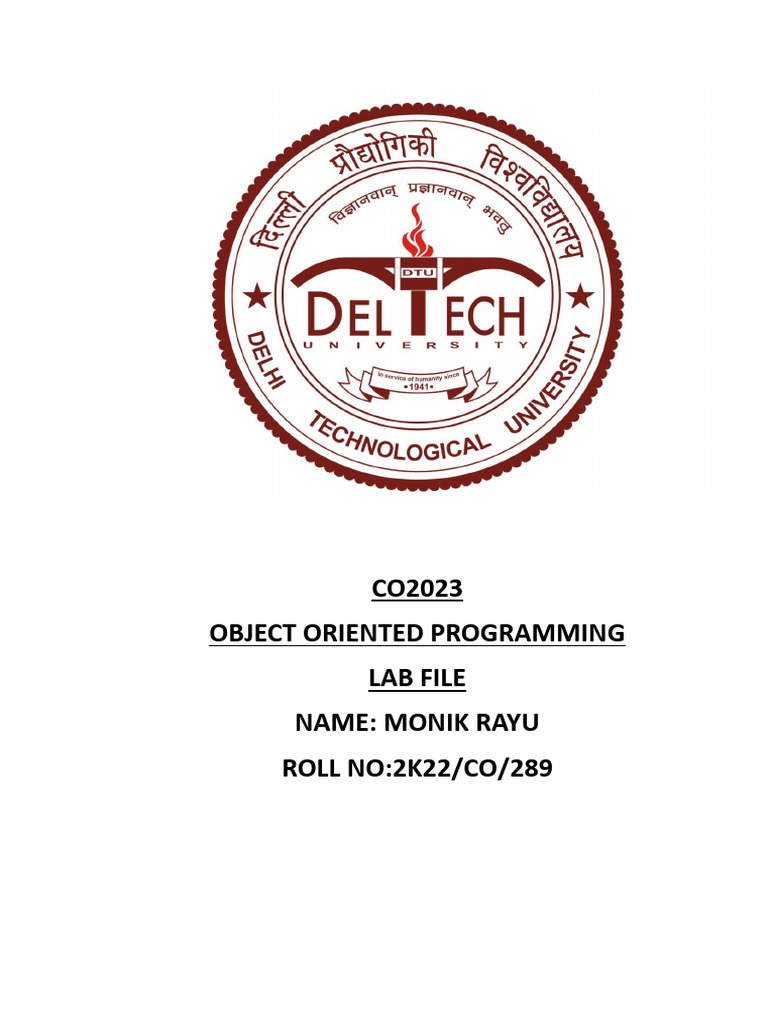 CO2023 | PDF | Namespace | Computer Science