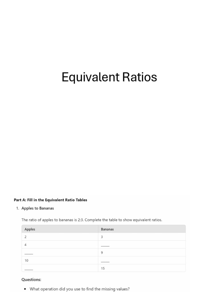 Equivalent Ratios-WS2 | PDF