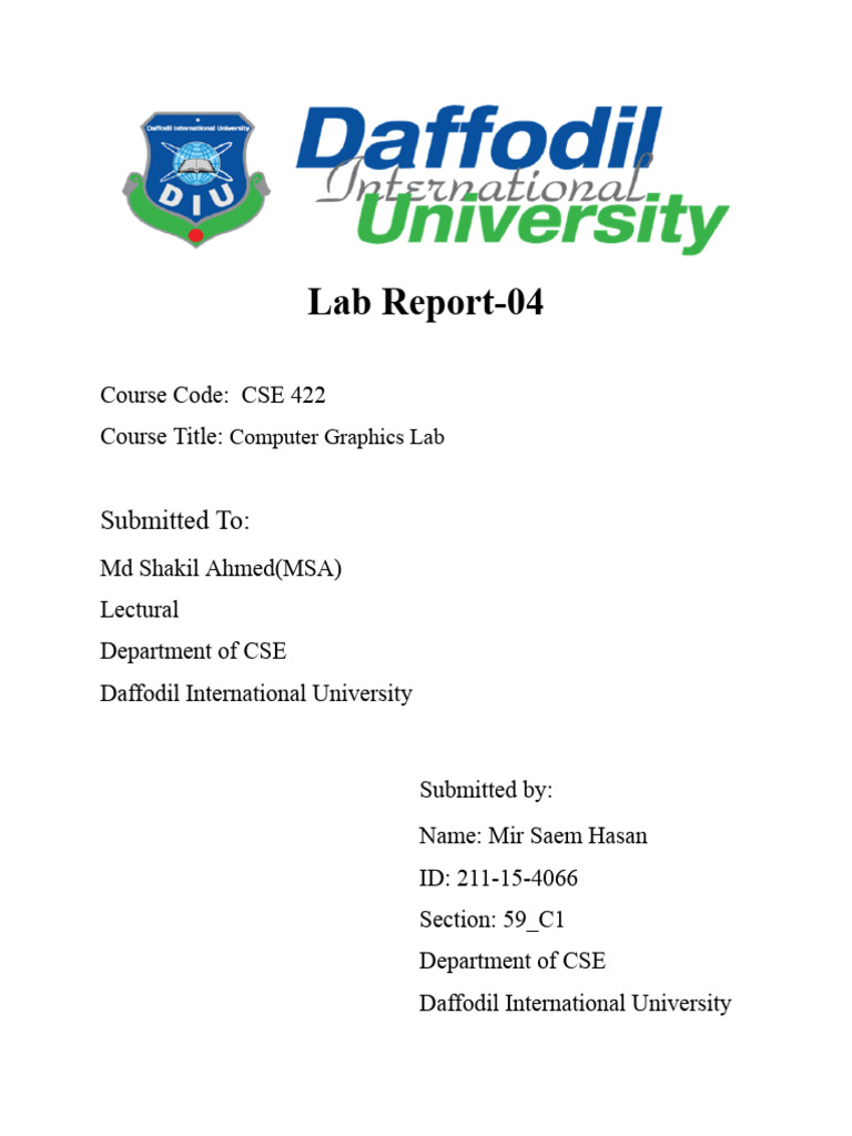 CG Lab 04 | PDF | Algorithms | Computer Science