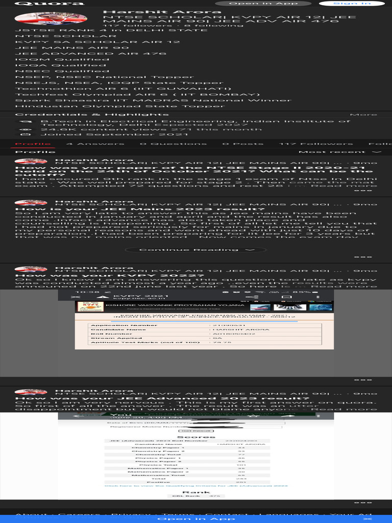 Harshit Arora - Quora | PDF | Vocational Education | Academic Administration