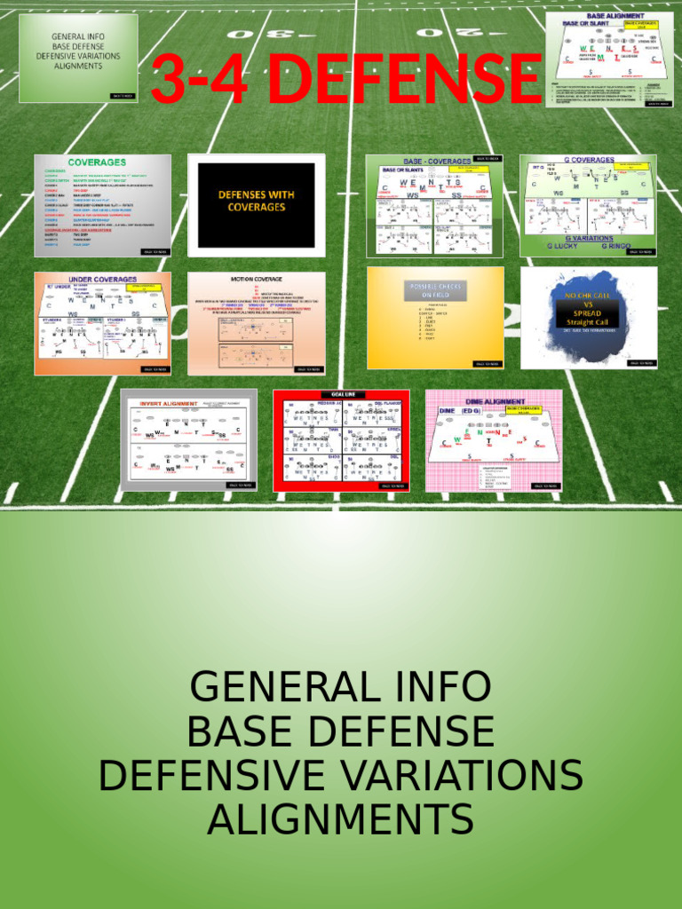 3-4 Defense Playbook Overview | PDF | Gridiron Football | American Football