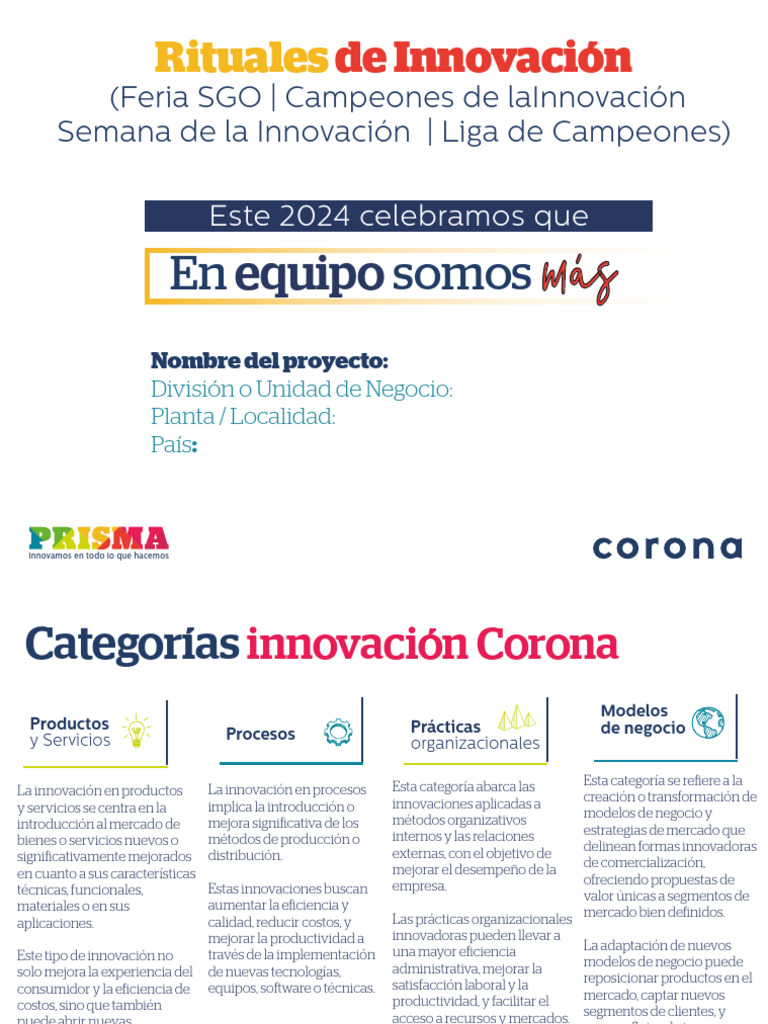Presentación - Proyectos - Prisma 1 | PDF | Innovación | Economias