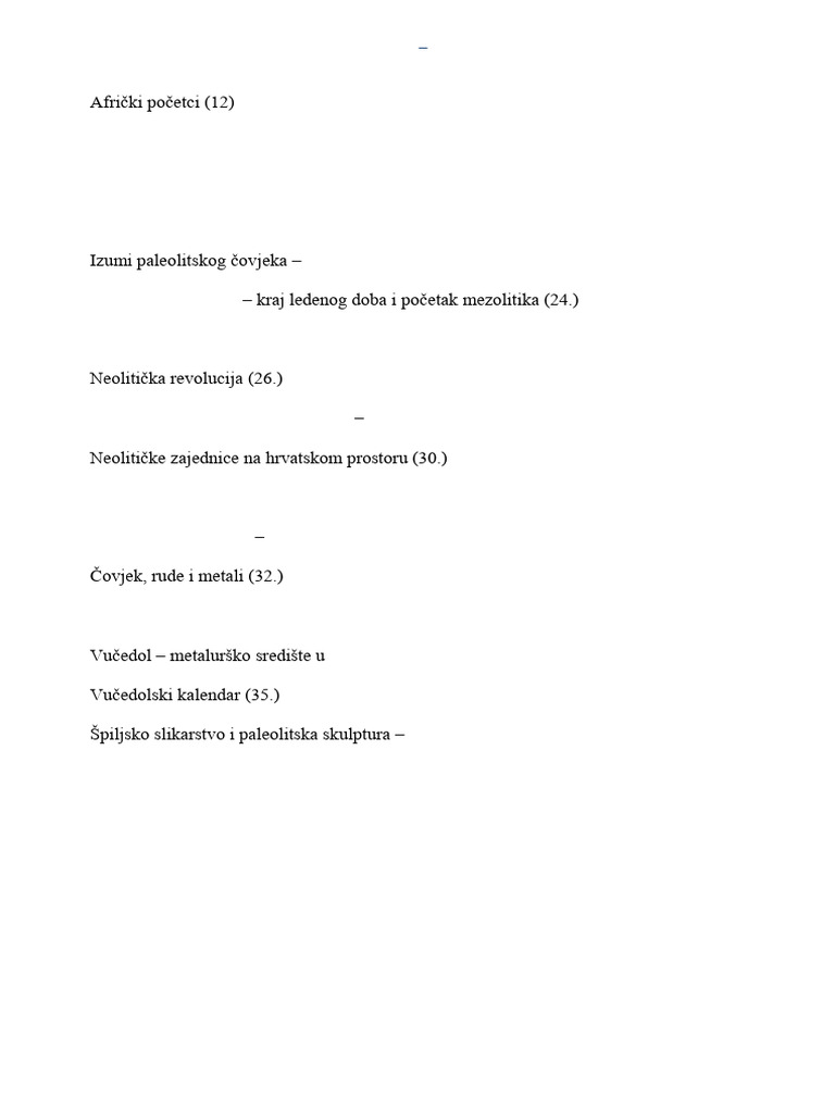 Vrednovanje - Prapovijest | PDF