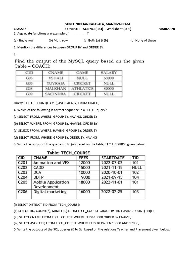 Class 12 Cs Worksheet (18.10.24) (3) | PDF