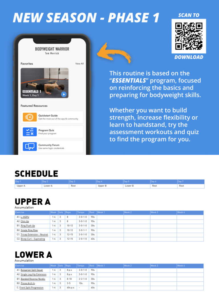 New Season - Phase 1 | PDF | Weight Training | Strength Training