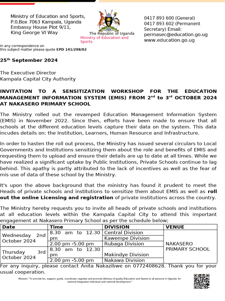 Kampala invitation | PDF