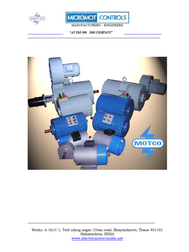 Motco Battery Operated DC Motors & Choppers | PDF | Land Vehicles ...