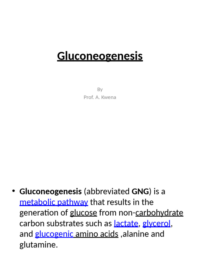 Gluconeogenesis | PDF | Citric Acid Cycle | Chemistry