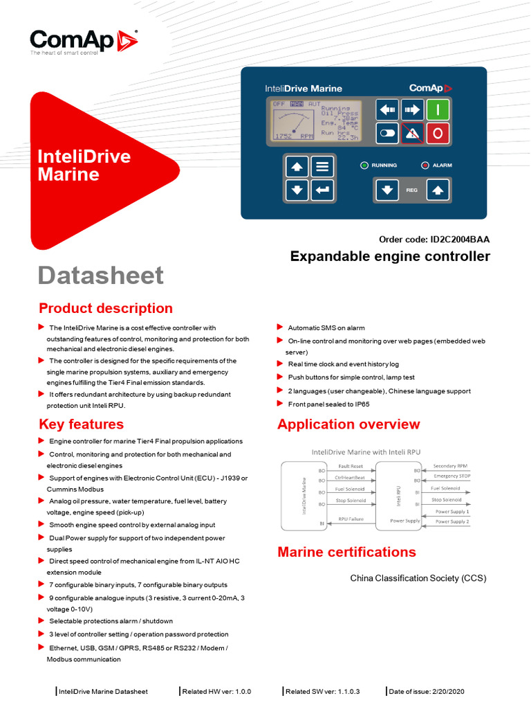 intelidrive-marine-datasheet | PDF | Power Supply | General Packet ...