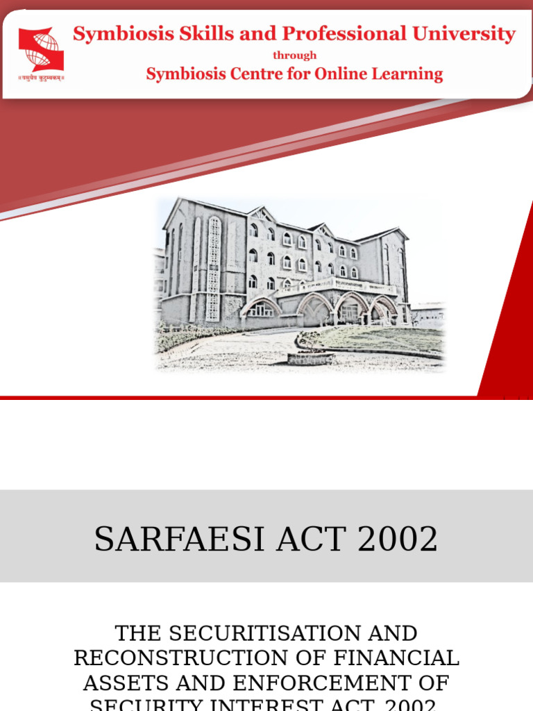 Sarfaesi - PPT 2 | PDF | Interest | Security Interest