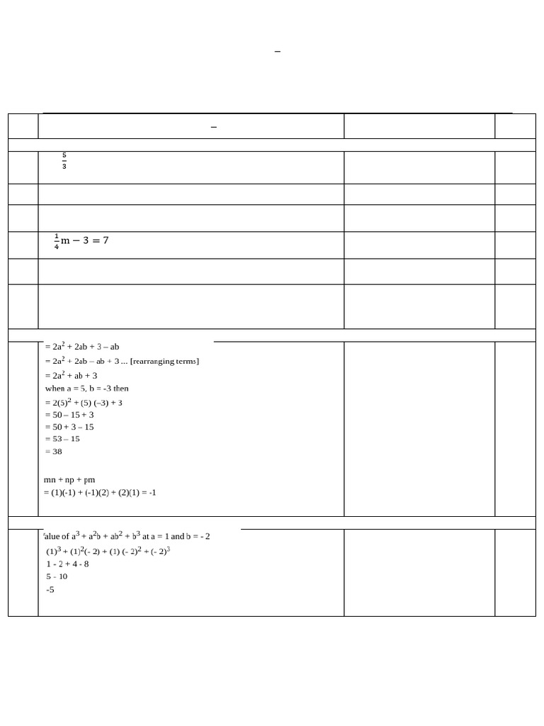 PT-3 Math Vii Ag MS | PDF