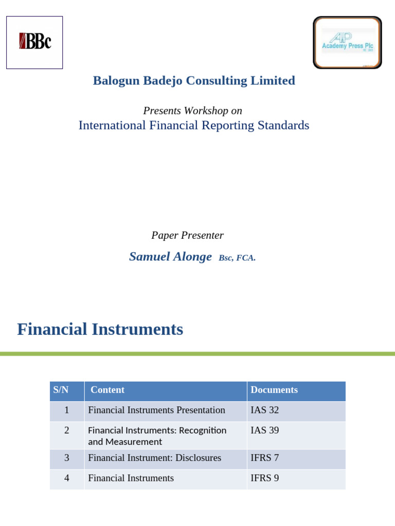 BBC Financial Instruments | PDF | Fair Value | Equity (Finance)