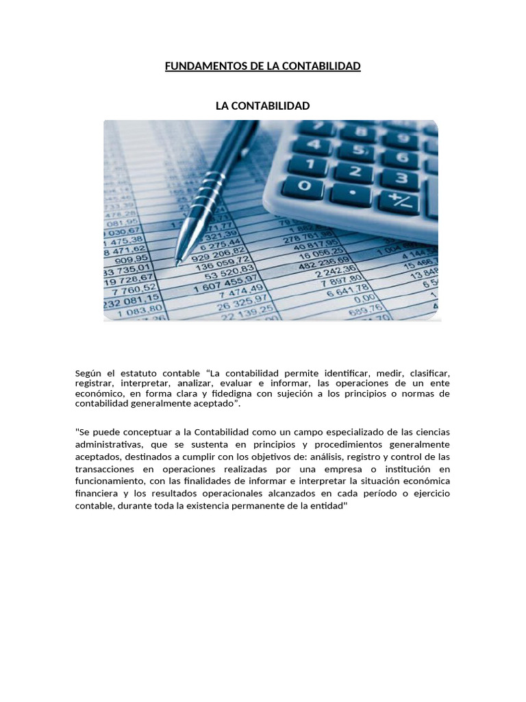 Fundamentos de la contabilidad | PDF | Contabilidad | Business