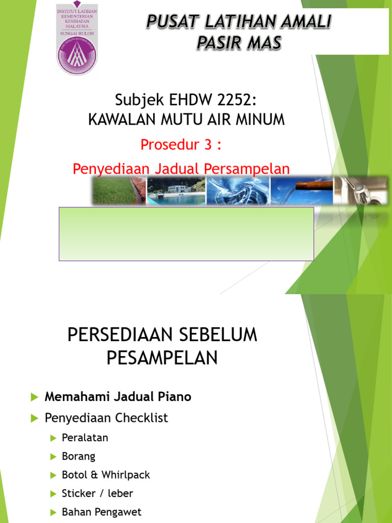 Prosedur 3 - Penyediaan Jadual Persampelan Unit KMAM | PDF