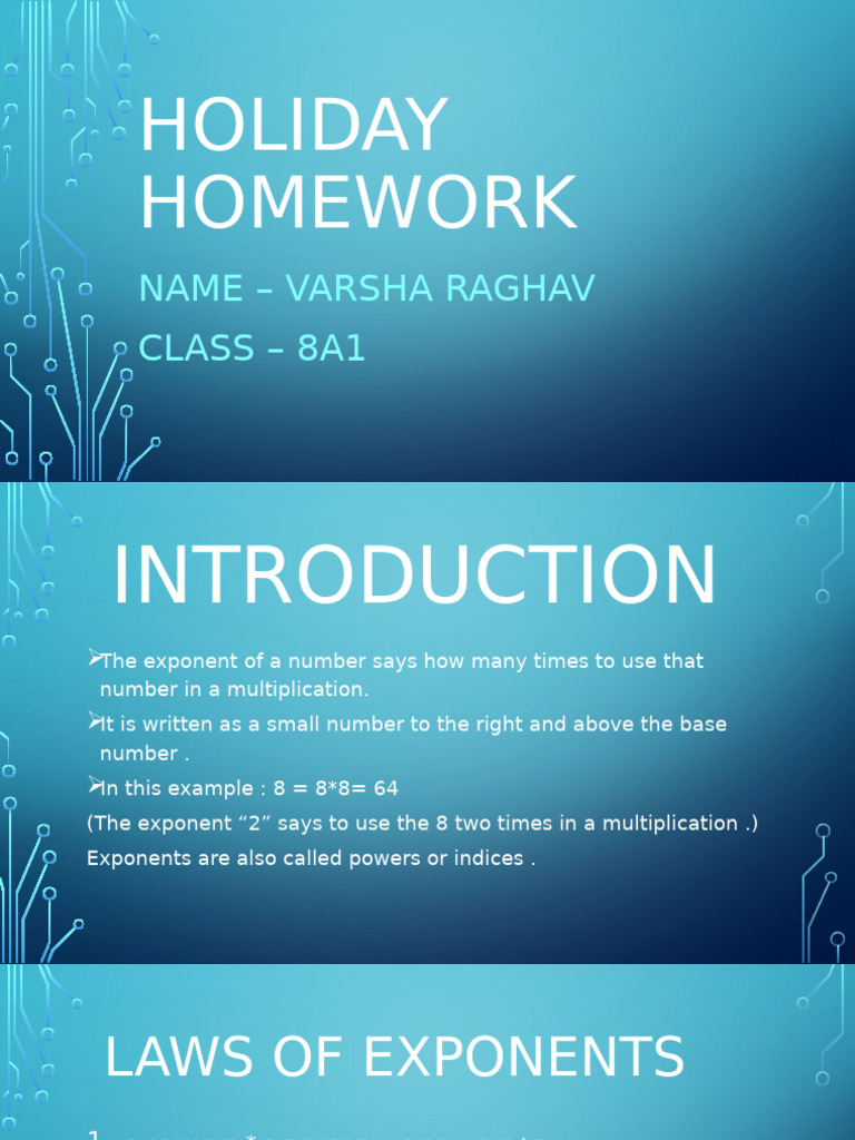 Exponents and Powers | PDF