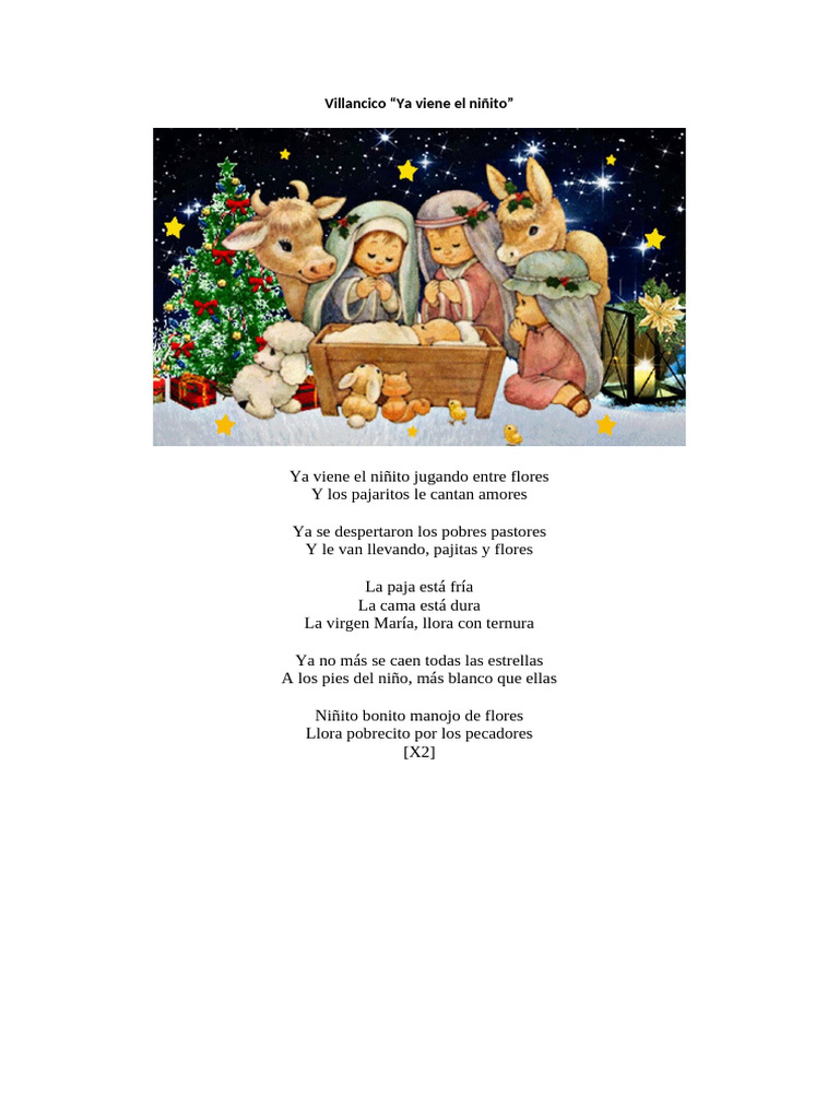 Villancico Ya Viene El Niñito | PDF
