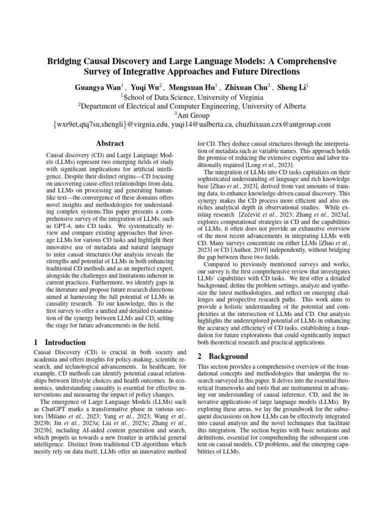 AI Causality: LLMs in Causal Discovery | PDF | Bayesian Network | Causality