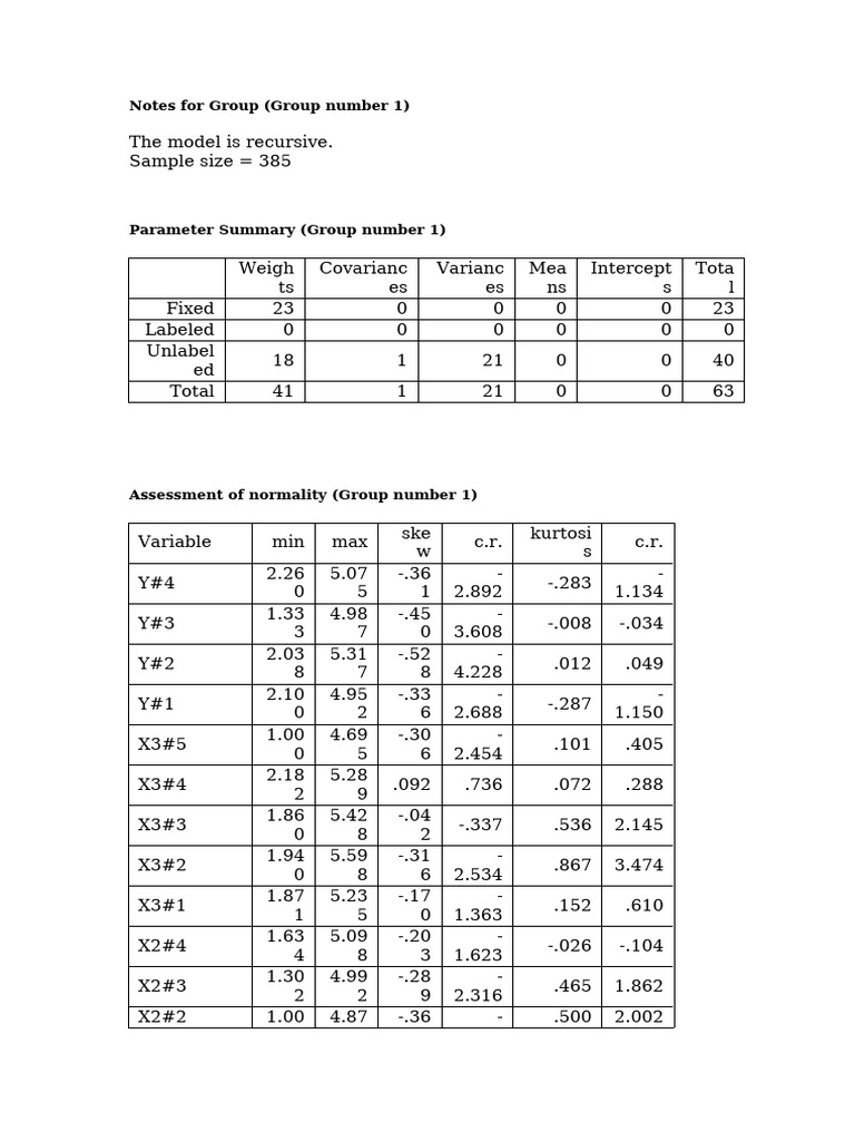 Recursive Model Analysis Summary | PDF | Statistical Analysis ...