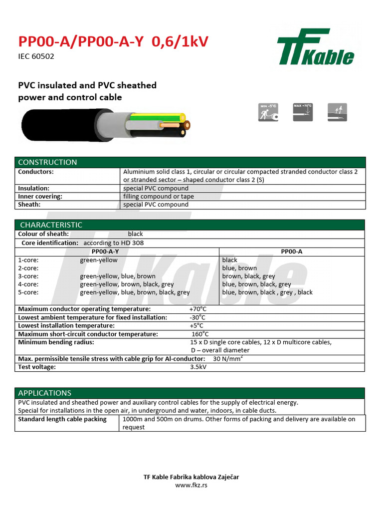 PP00 - A 30.06.2017. English Version IEC | PDF | Electrical Conductor ...