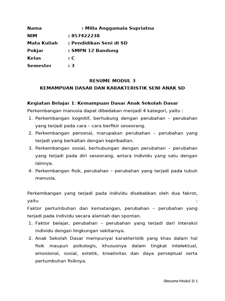 Resume Modul 3 | PDF