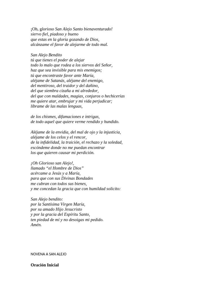 San Alejo | PDF | Intercesión | Oración