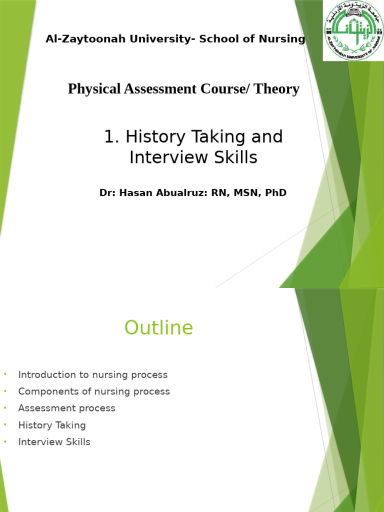 History Taking and Interview Skills | PDF | Educational Assessment ...