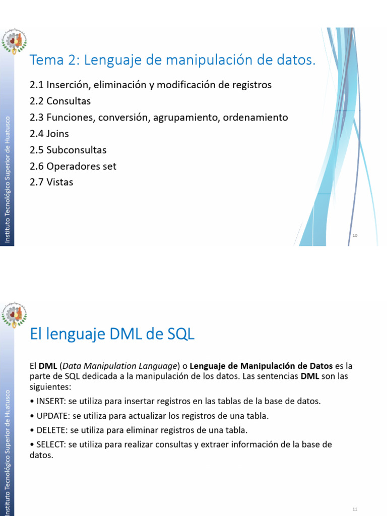 Tema 2 parte A | PDF | SQL | Gestión de tecnología de la información