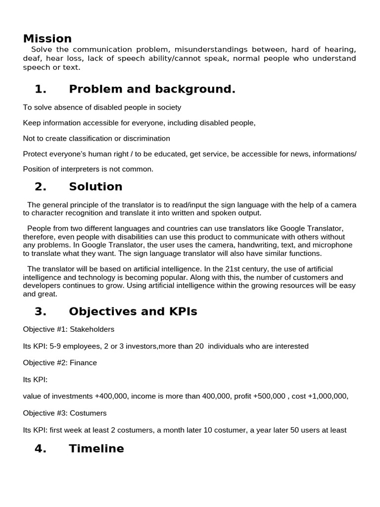 Edited Project Proposal | PDF | Sign Language | Artificial Intelligence