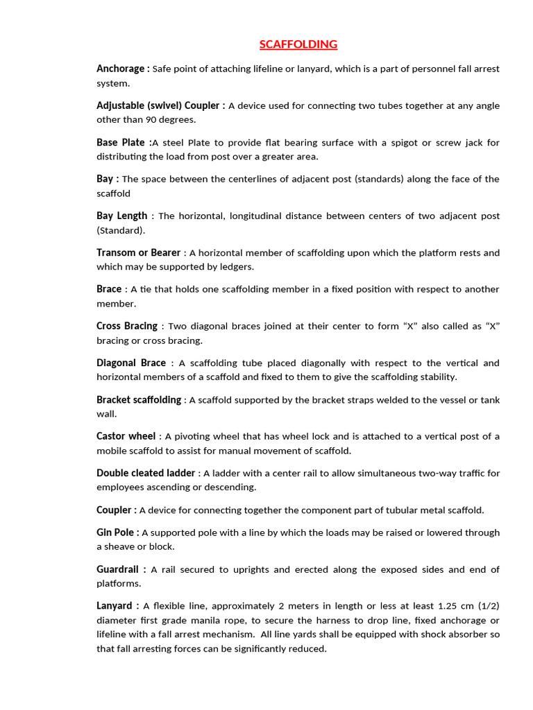 Scaffolding | PDF | Scaffolding