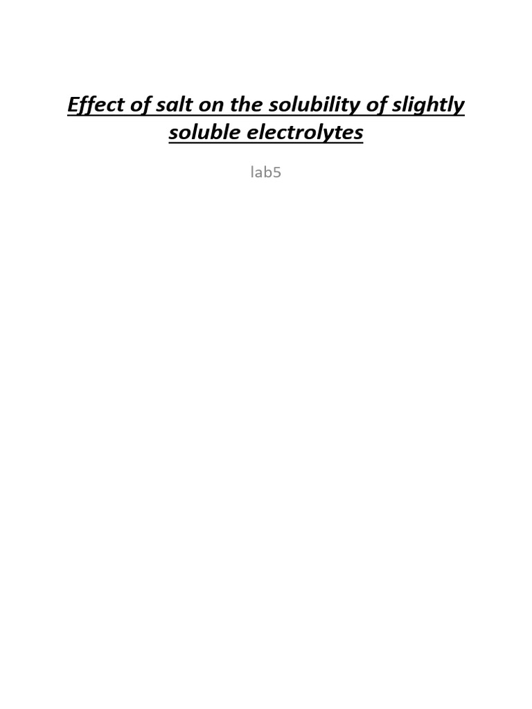 Salt's Impact on Aspirin Solubility | PDF | Solubility | Pharmaceutical ...