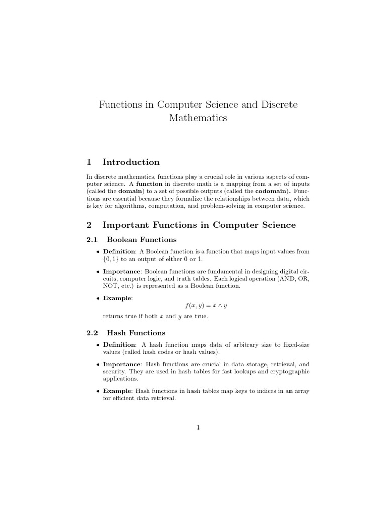 AMT-2a. Functions in Computer Science | PDF | Function (Mathematics) | Logarithm