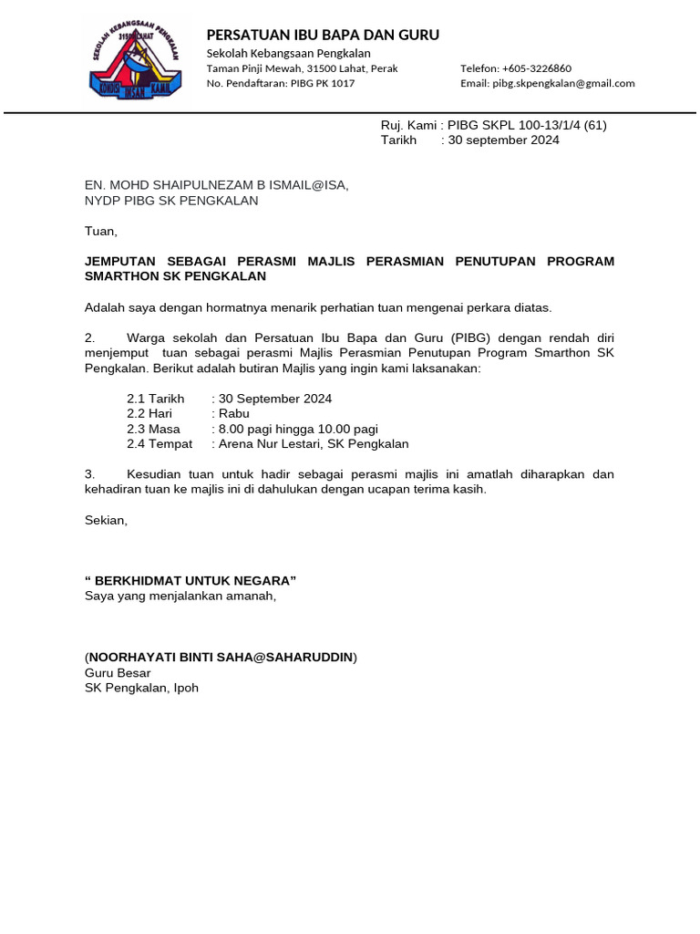 62- surat perasmi | PDF
