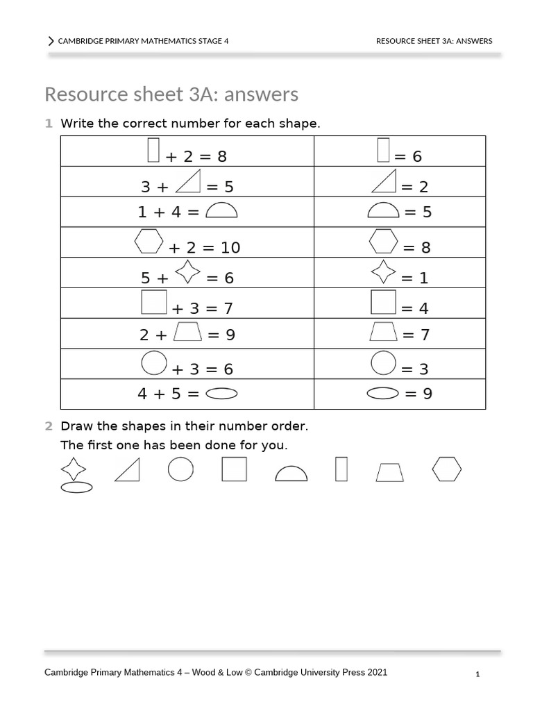 prim_maths_4_2ed_tr_resource_sheet_answers_3a | PDF