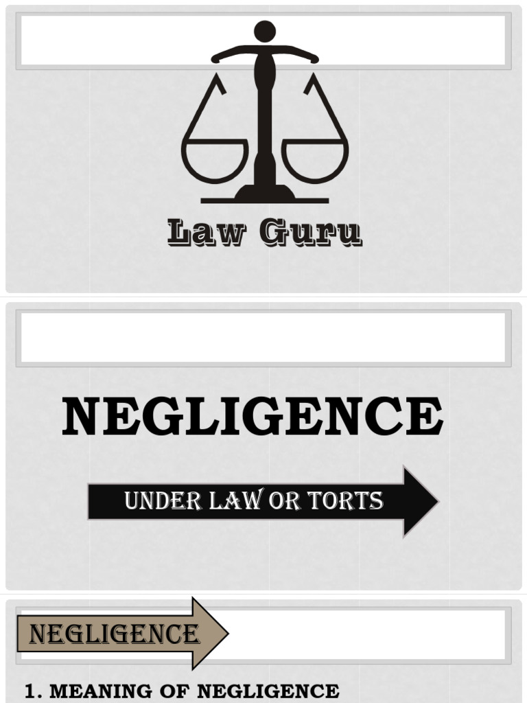 Negligence | PDF | Negligence | Legal Concepts