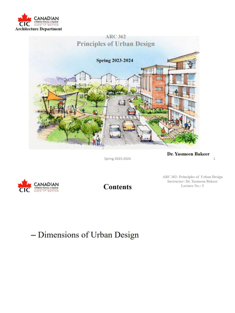 Lecture No. 5, Dimensions of Urban Space | PDF