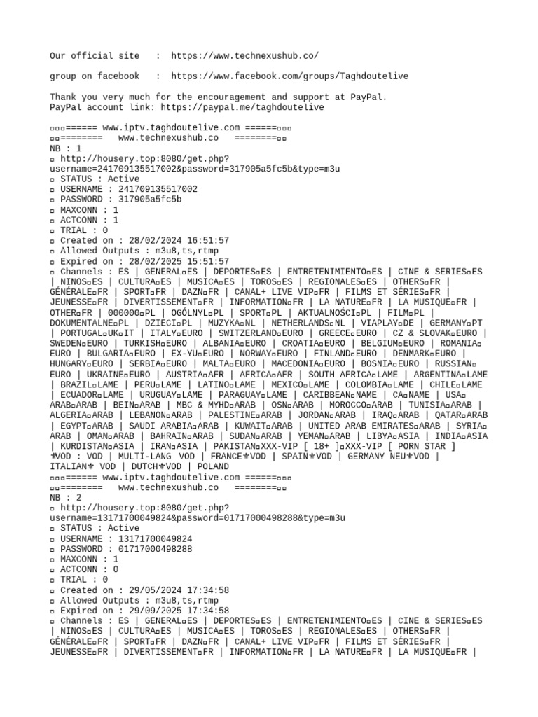 Xtream Iptv M3u 20-10-2024 | PDF | Arab World | Arabian Peninsula