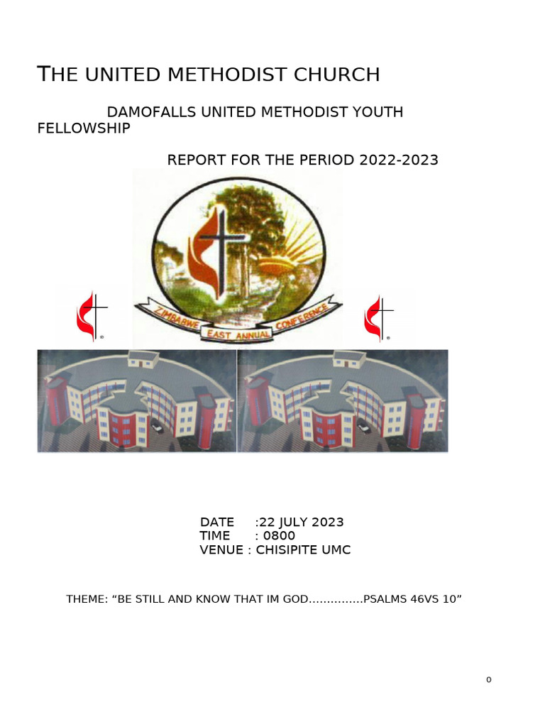 DAMOFALLS UMYF ANNUAL REPORT | PDF | United Methodist Church | Methodism
