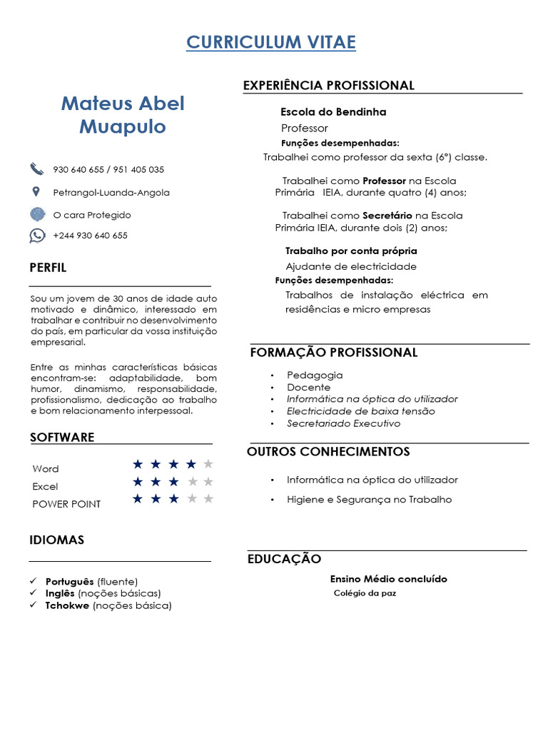 CV - Mateus | PDF