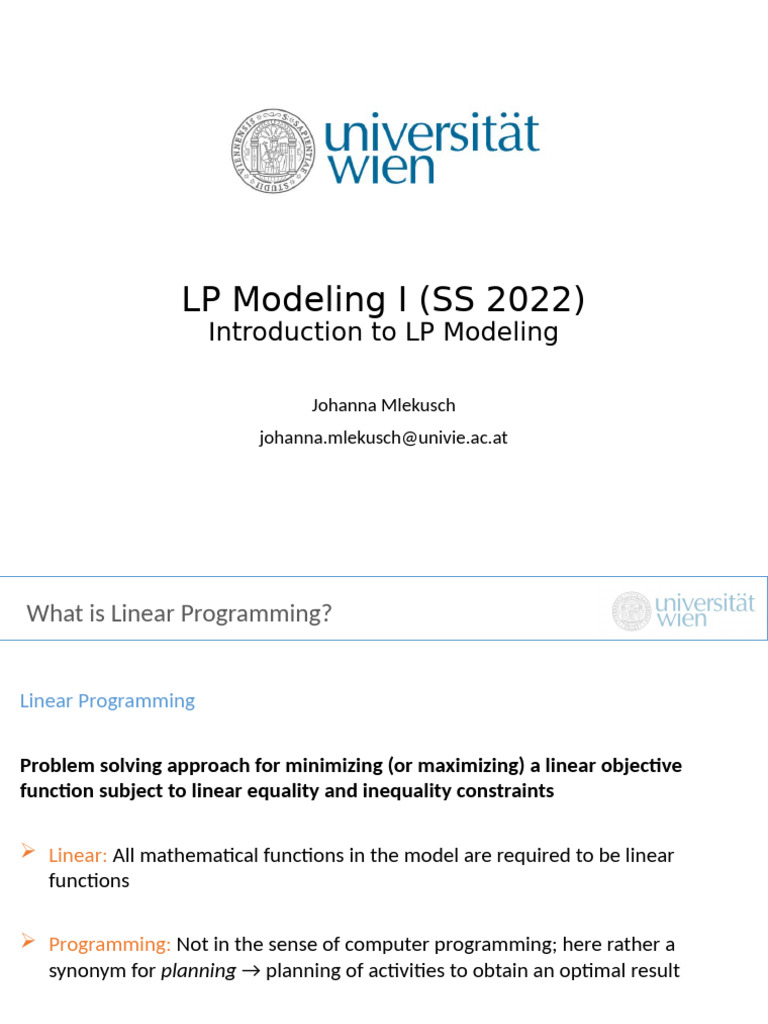 Introduction LP (Incl Graphical Solution) | PDF | Linear Programming | Mathematical Optimization