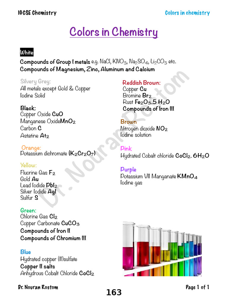 Chem Colors | PDF