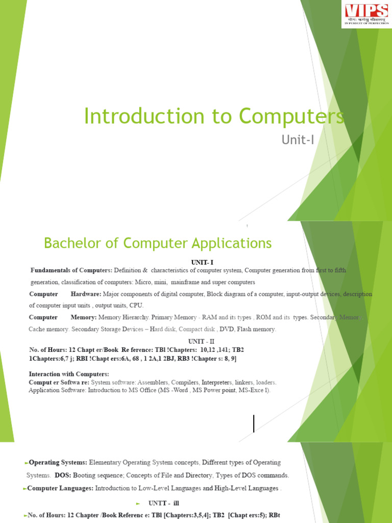 Introduction To Computers - IT | PDF | Computer Data Storage | Personal Computers